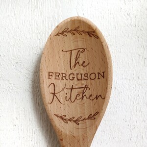 Personalized Wood Spoon With Last Name | Custom Wooden Mixing Spoon ...