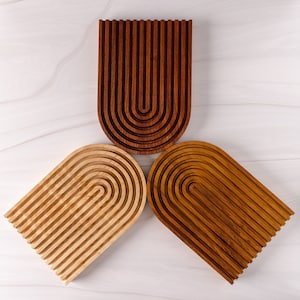 Rainbow Arch Tray | Boho Wooden Display in Sapele Maple or Teak | Home ...