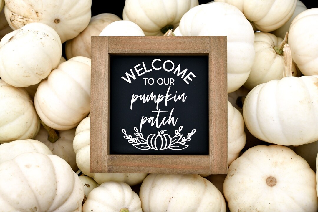 Welcome to Our Pumpkin Patch Sign | Fall Decor | Autumn Themed Tiered ...