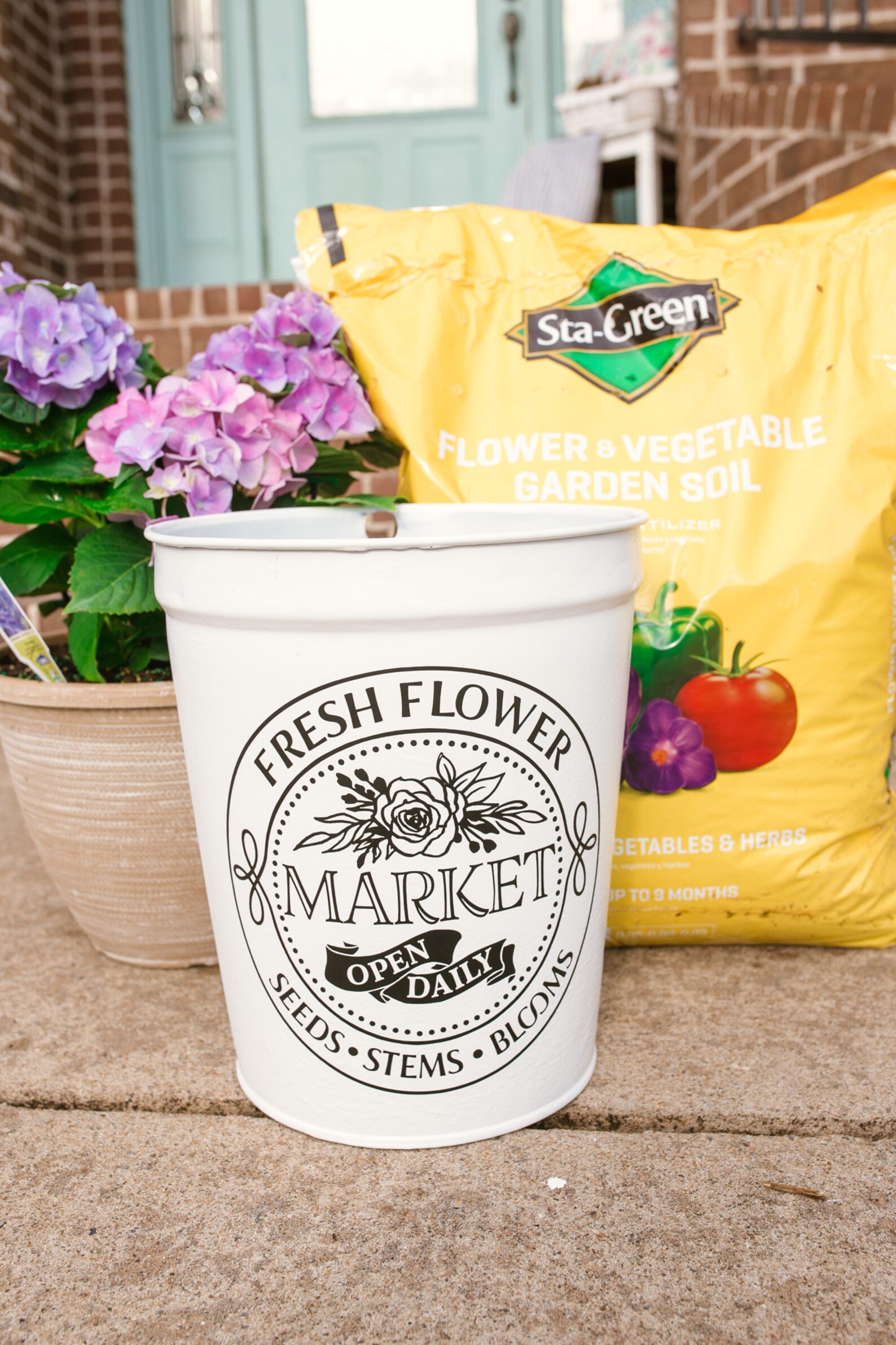 Fresh Flower Market Planter Bucket Spring and Summer Country | Etsy