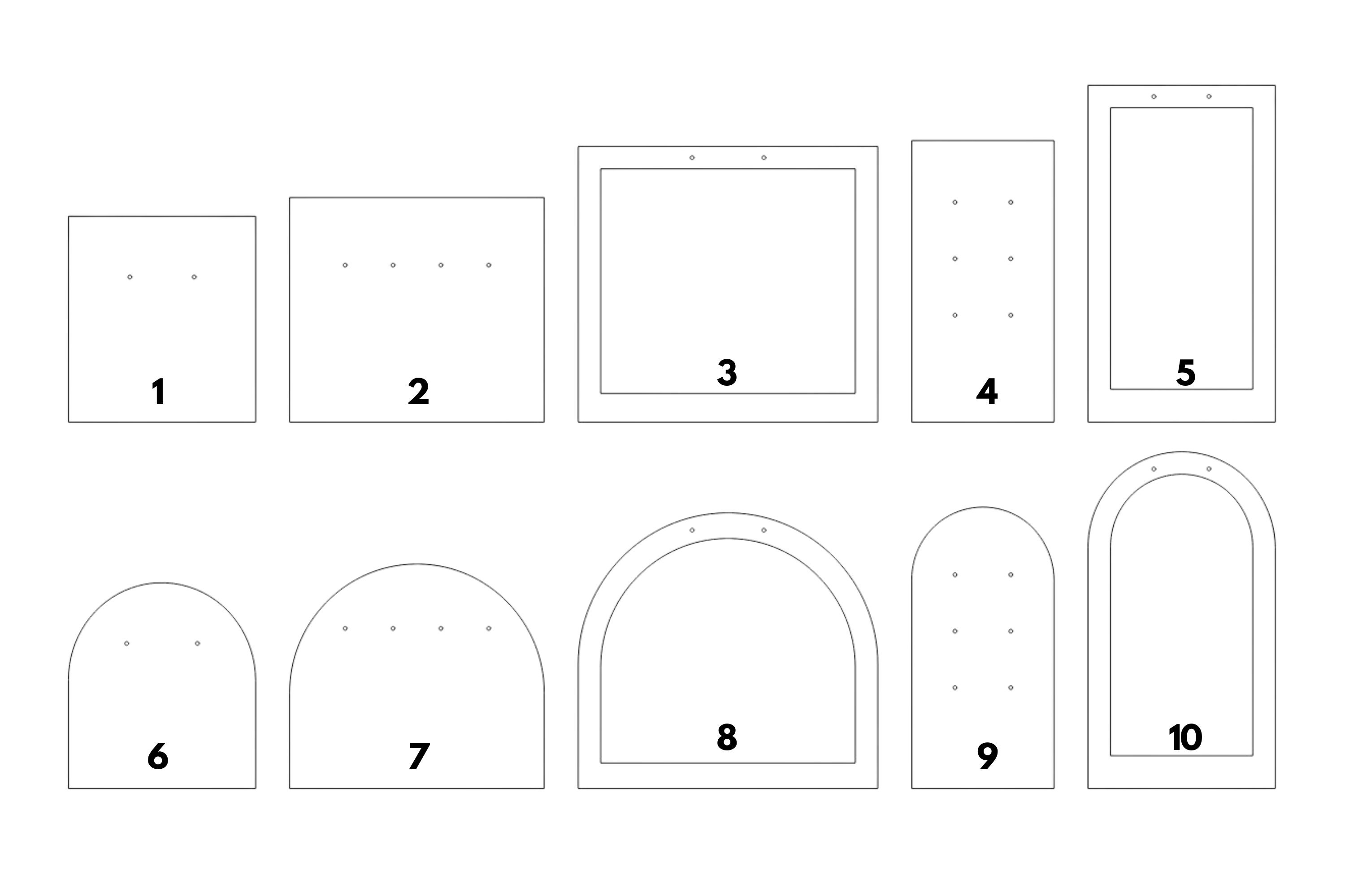 Small Arch Acrylic Earring Display | 1 Pair Earring Holder Product ...