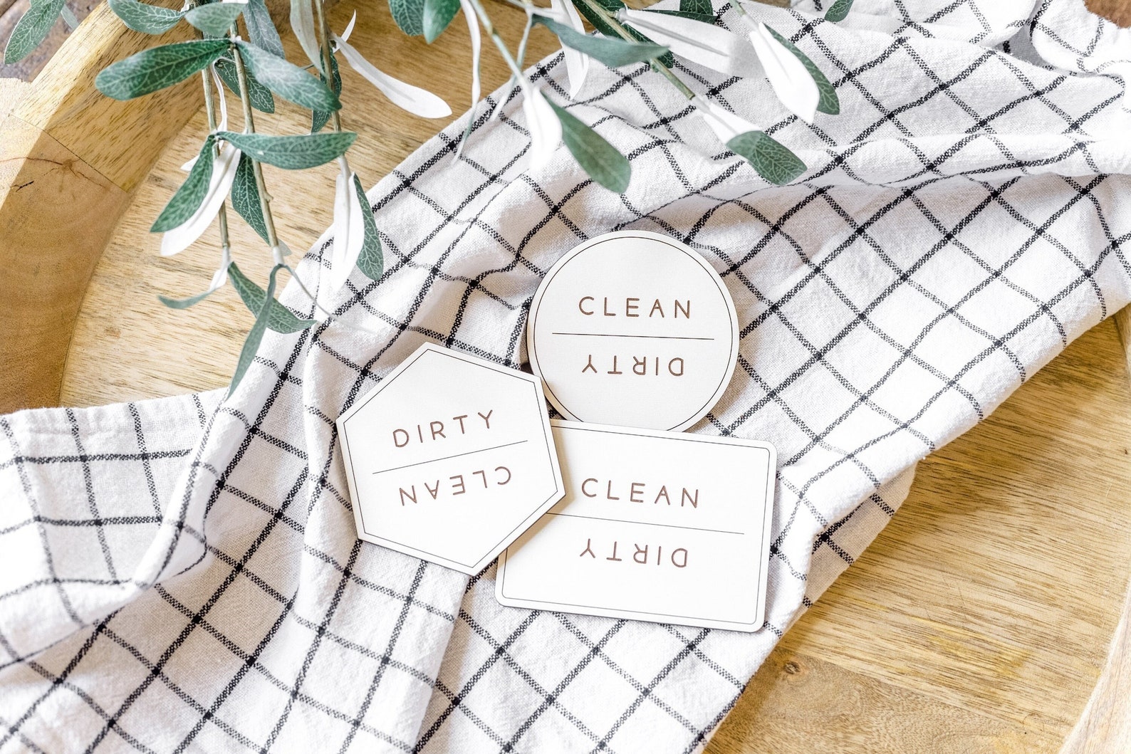 Clean Dirty Reversible Dishwasher Magnet | Clean or Dirty Dishes Sign ...