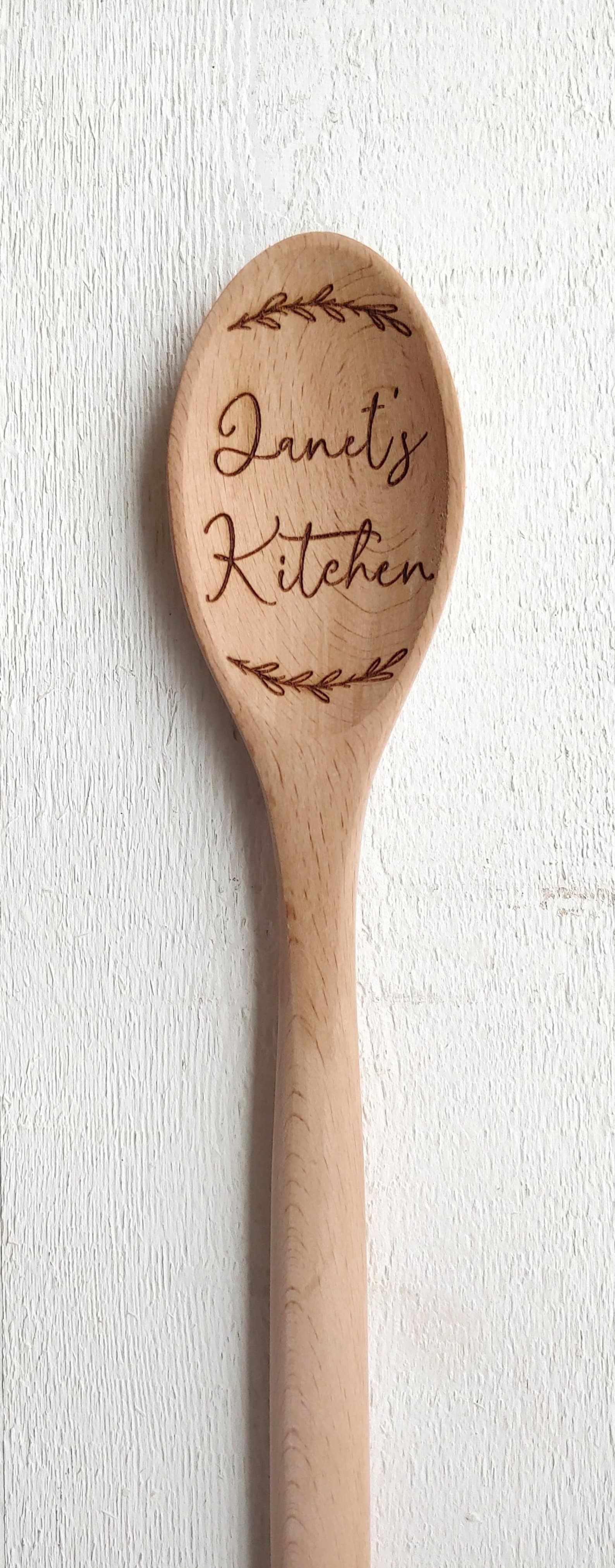 Personalized Name Wood Spoon Custom Wooden Mixing Spoon - Etsy