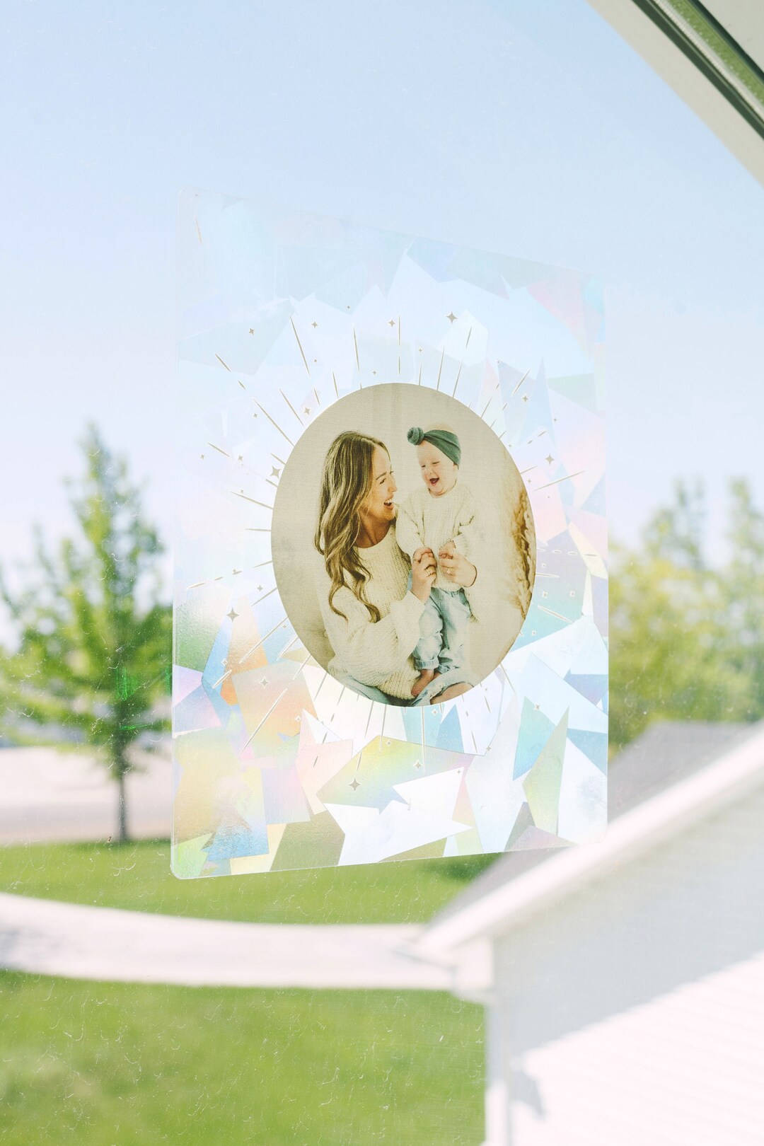 Suncatcher With Your Custom Photo | Boho Stars Starburst Rainbow Maker ...