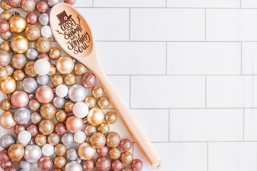 Frosty the Snowman Wooden Spoon | Laser Engraved Christmas Kitchen ...