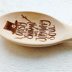 Frosty the Snowman Wooden Spoon | Laser Engraved Christmas Kitchen ...