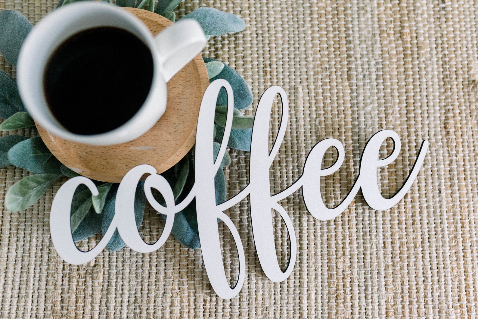 Coffee Sign Coffee Word Cut Out Coffee Cutout Farmhouse - Etsy