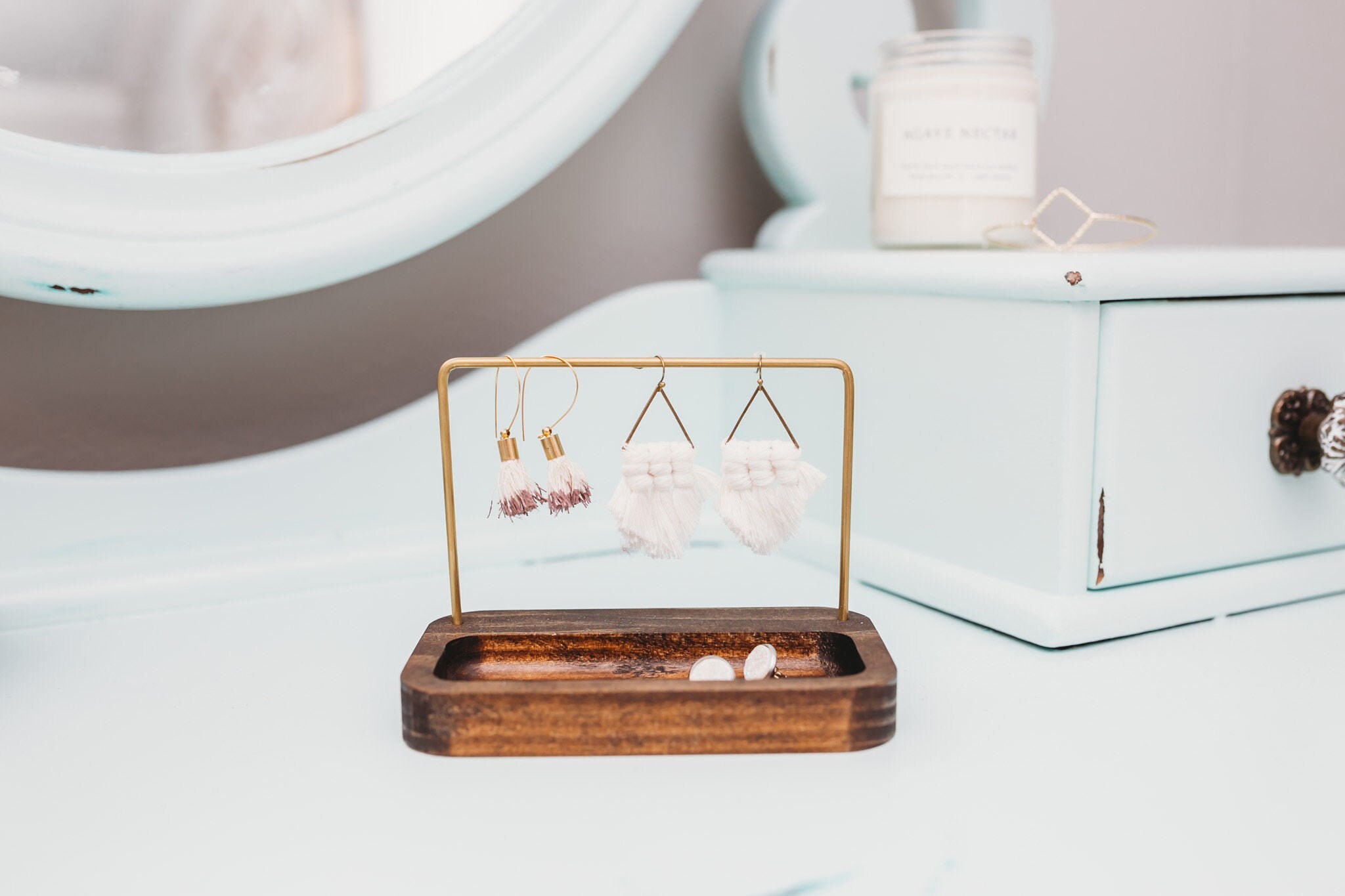 Small Earring and Ring Stand Modern Minimalist Jewelry | Etsy