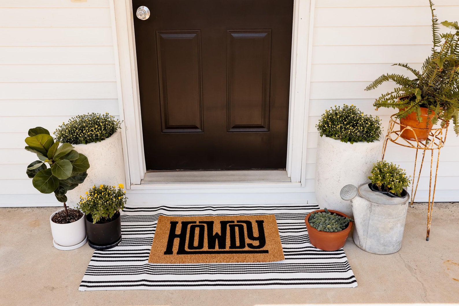 Howdy Doormat | Western Country Welcome Coir Door Mat Front Porch ...