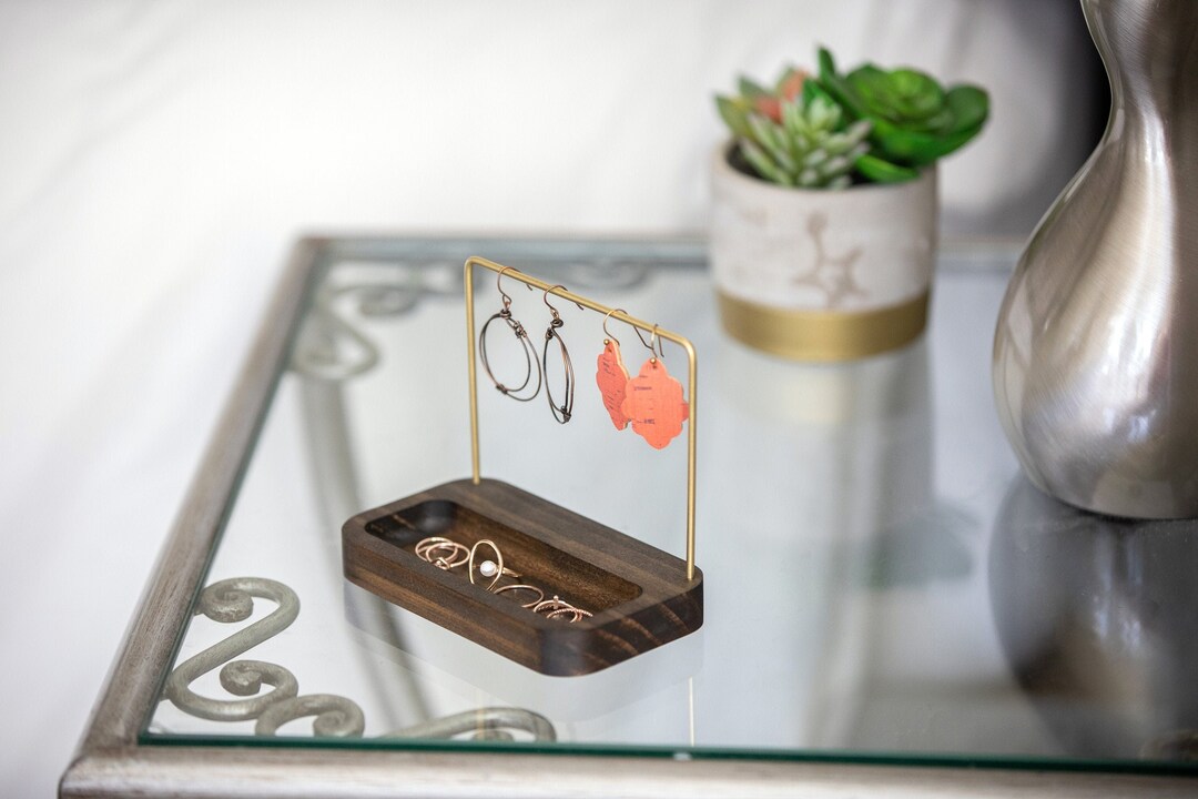 Small Earring and Ring Stand Modern Minimalist Jewelry Storage Display ...