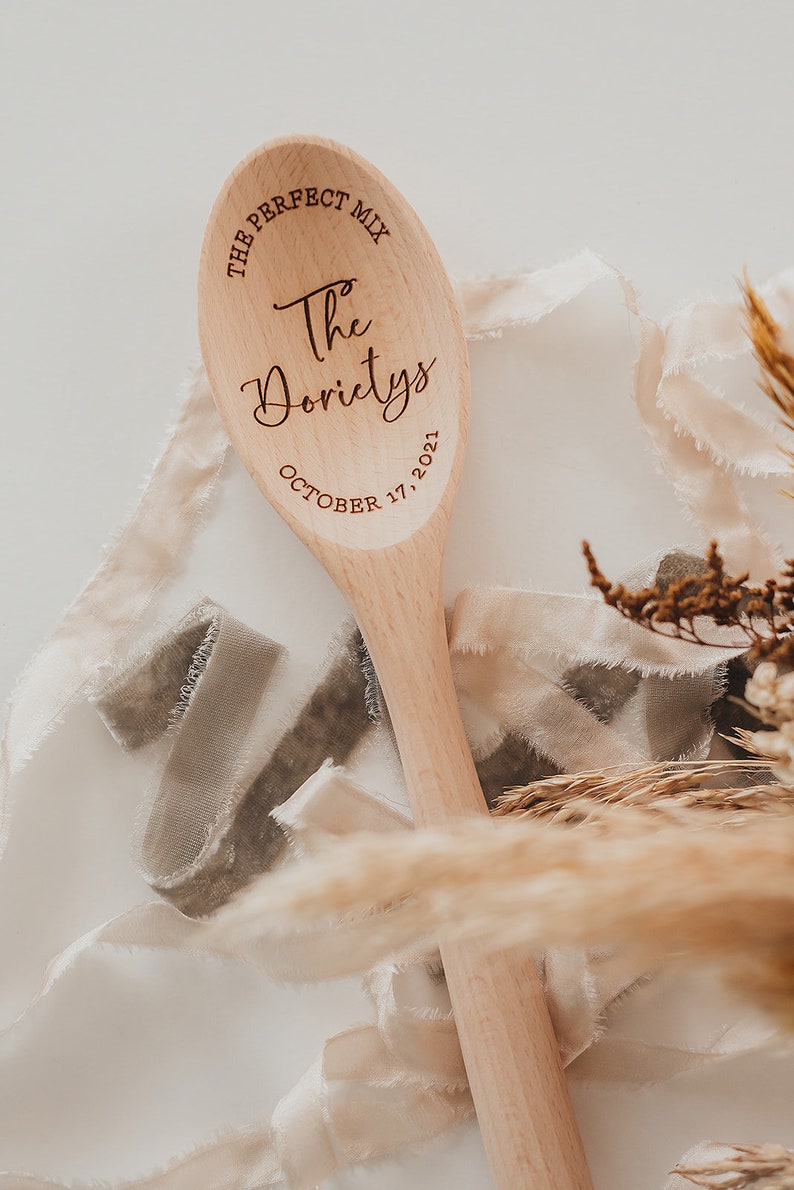 The Perfect Mix Spoon Personalized Custom Last Name Wedding | Etsy