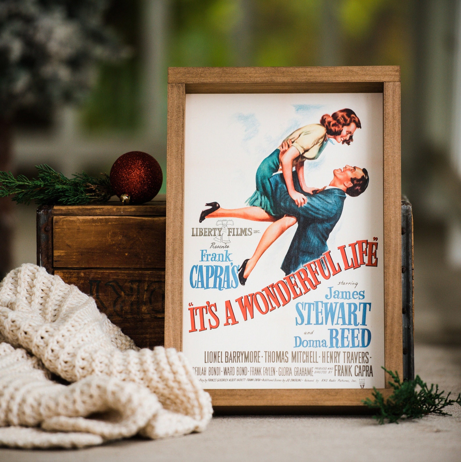 It's A Wonderful Life Sign | Wood Framed UV Printed Vintage Movie ...