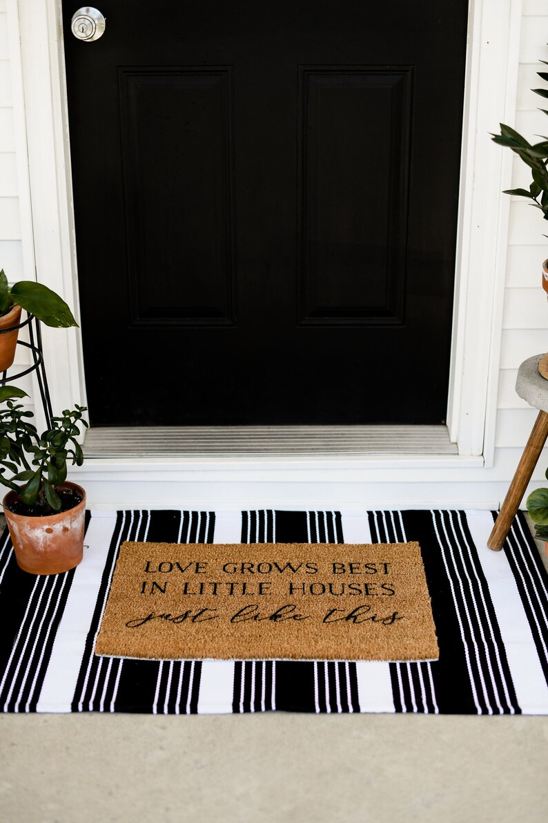 Love Grows Best in Little Houses Just Like This Doormat | Farmhouse ...