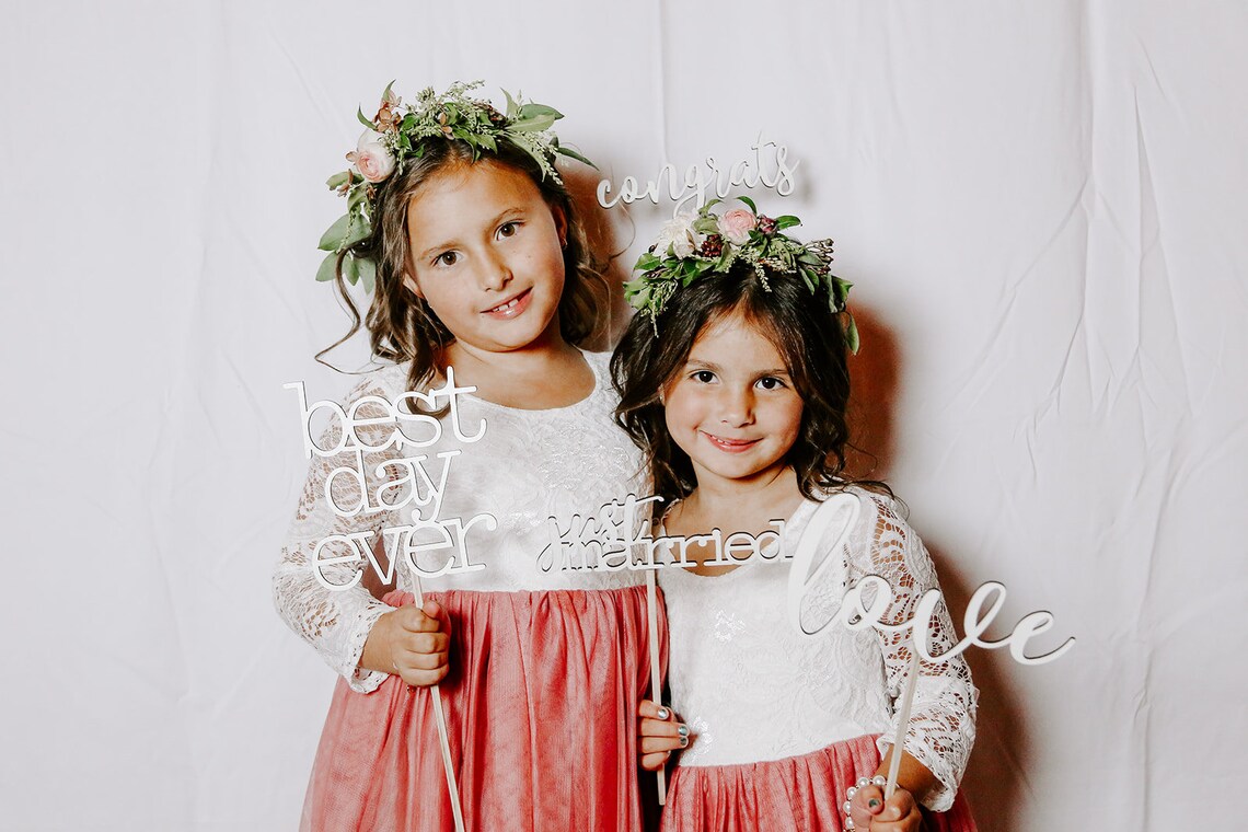 Wedding Photo Booth Props Word Cutouts for Wedding Photo - Etsy