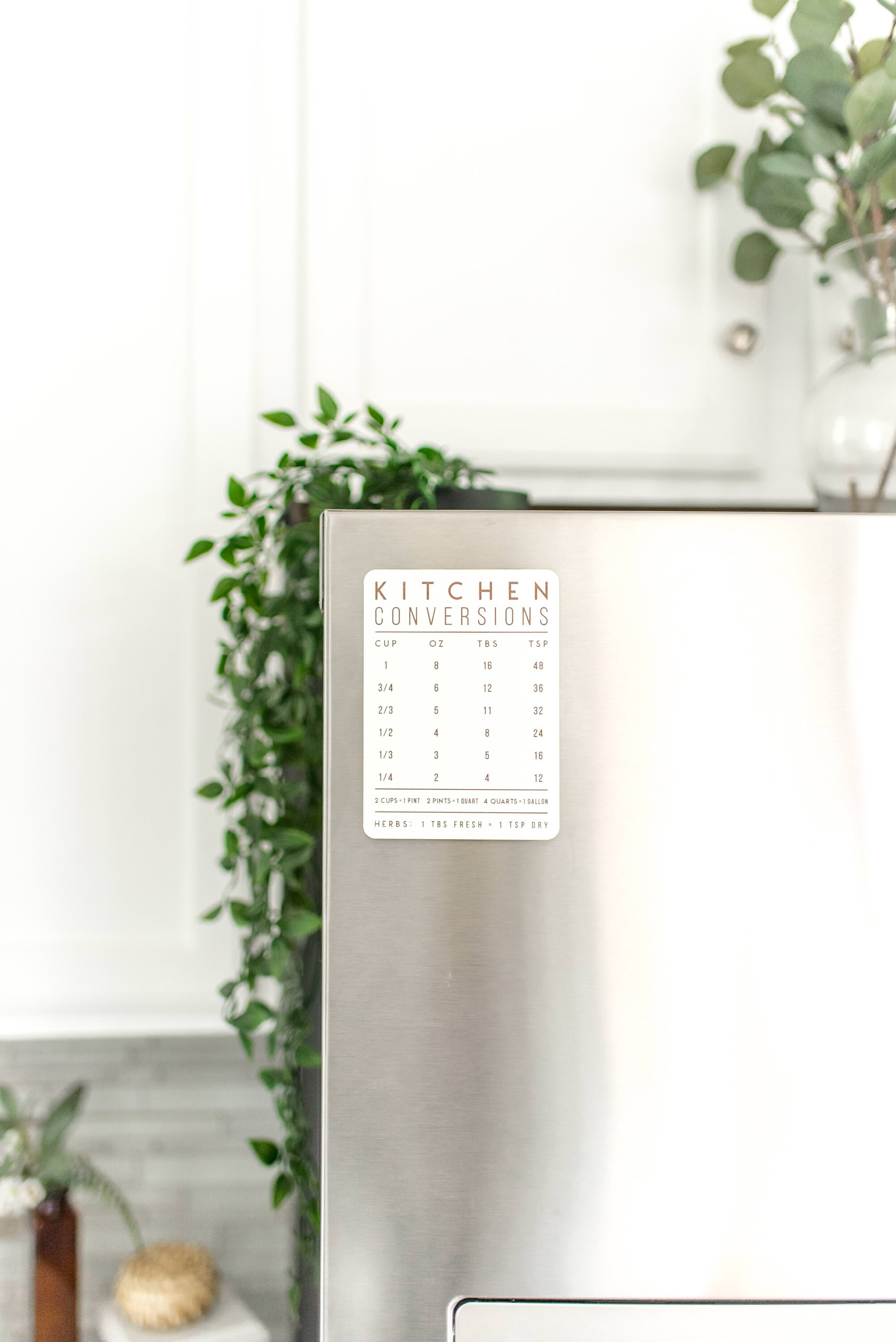 Kitchen Conversion Magnet White Kitchen Measurement - Etsy