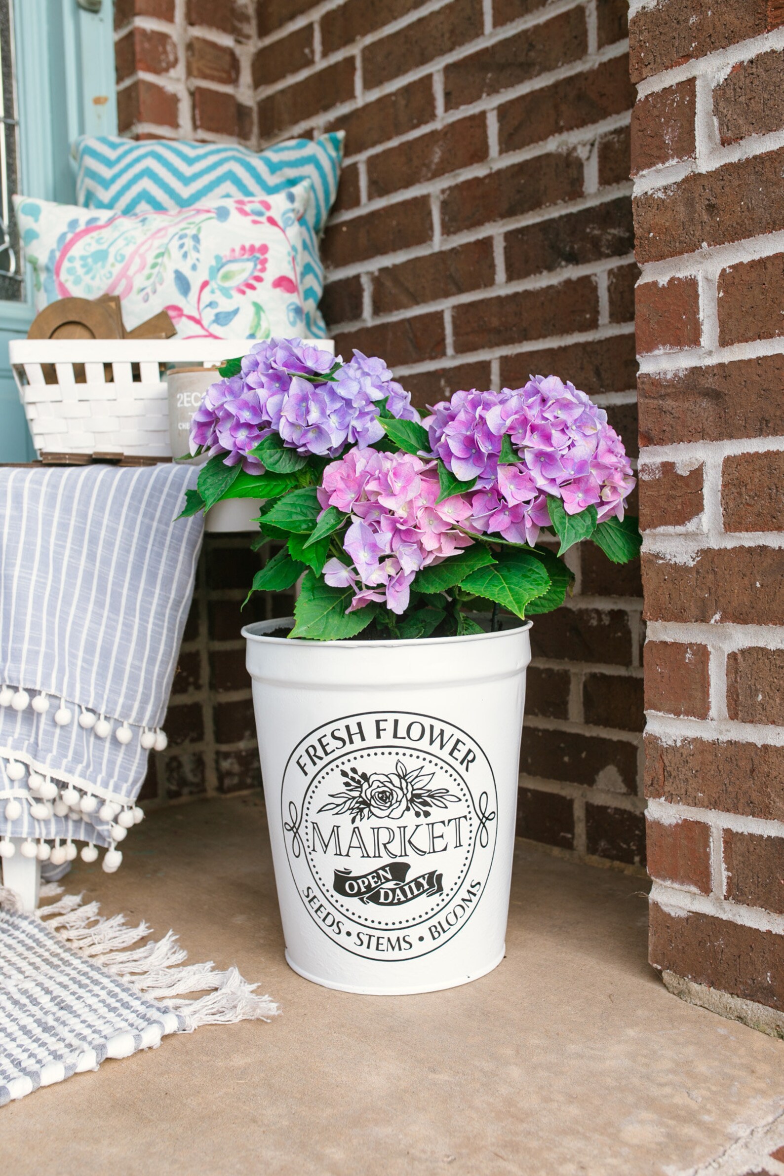 Fresh Flower Market Planter Bucket Spring and Summer Country | Etsy