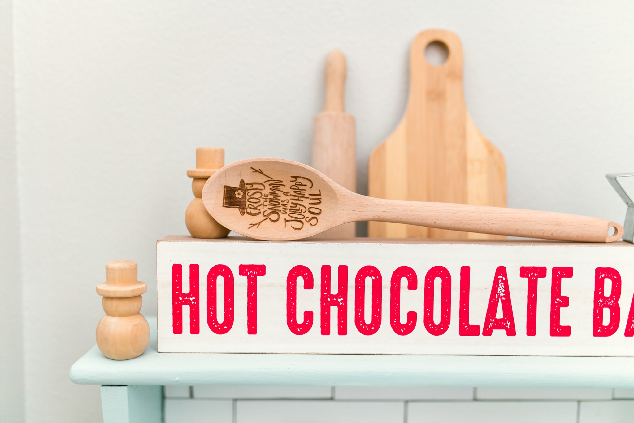 Frosty the Snowman Wooden Spoon | Laser Engraved Christmas Kitchen ...