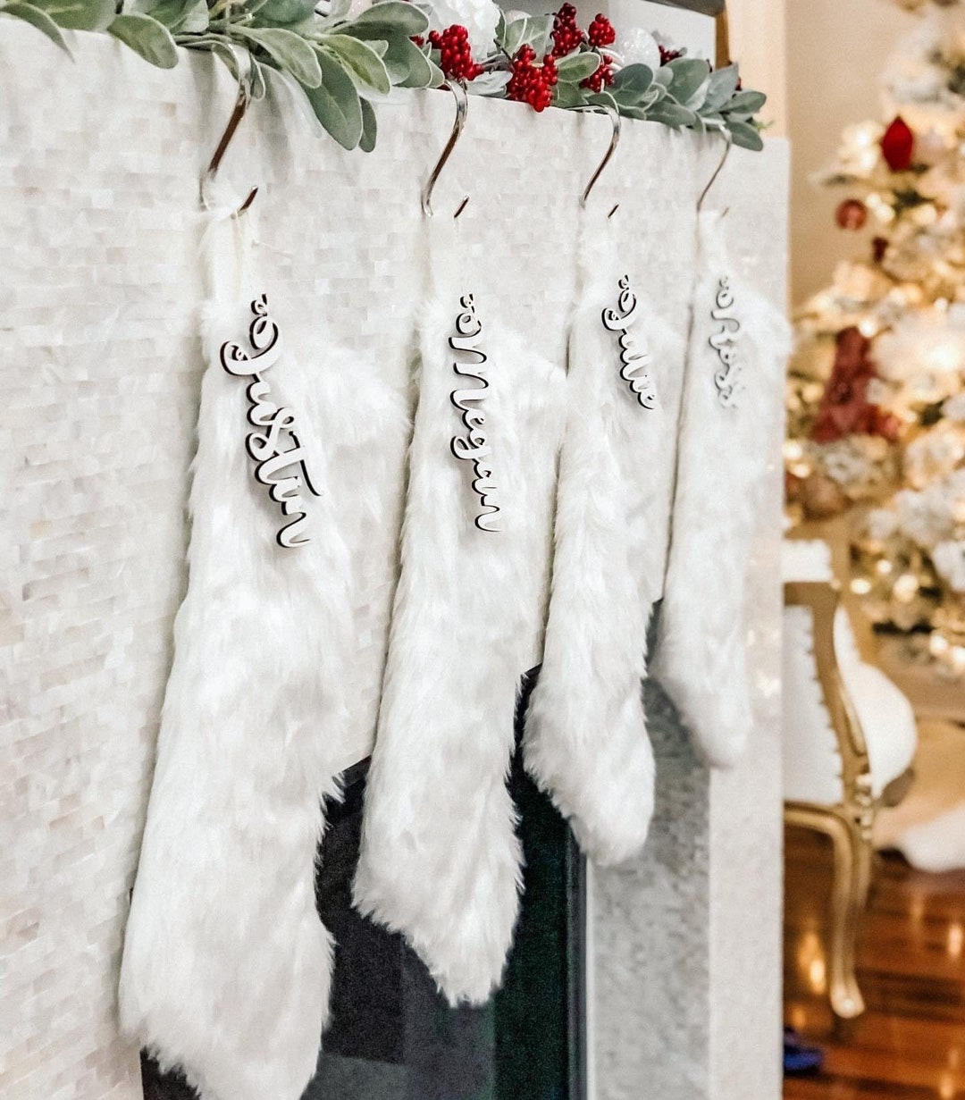 Personalized Christmas Stocking Name Tag | Christmas Stocking Name ...