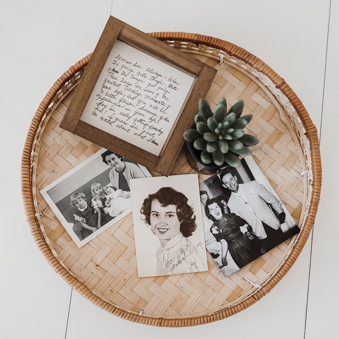 Laser Engraved Handwritten Note Message Sign Wood Framed - Etsy