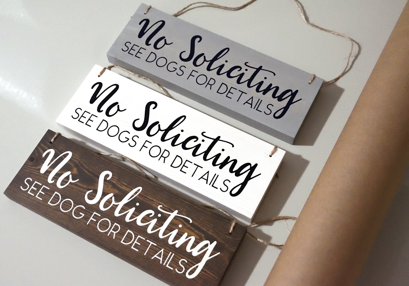 No Soliciting See Dog for Details No Soliciting Wood Sign - Etsy