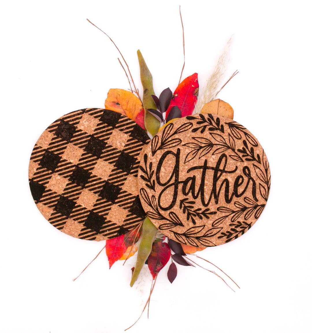 Buffalo Check Plaid Decor | Fall Gather Sign | Laser Engraved ...