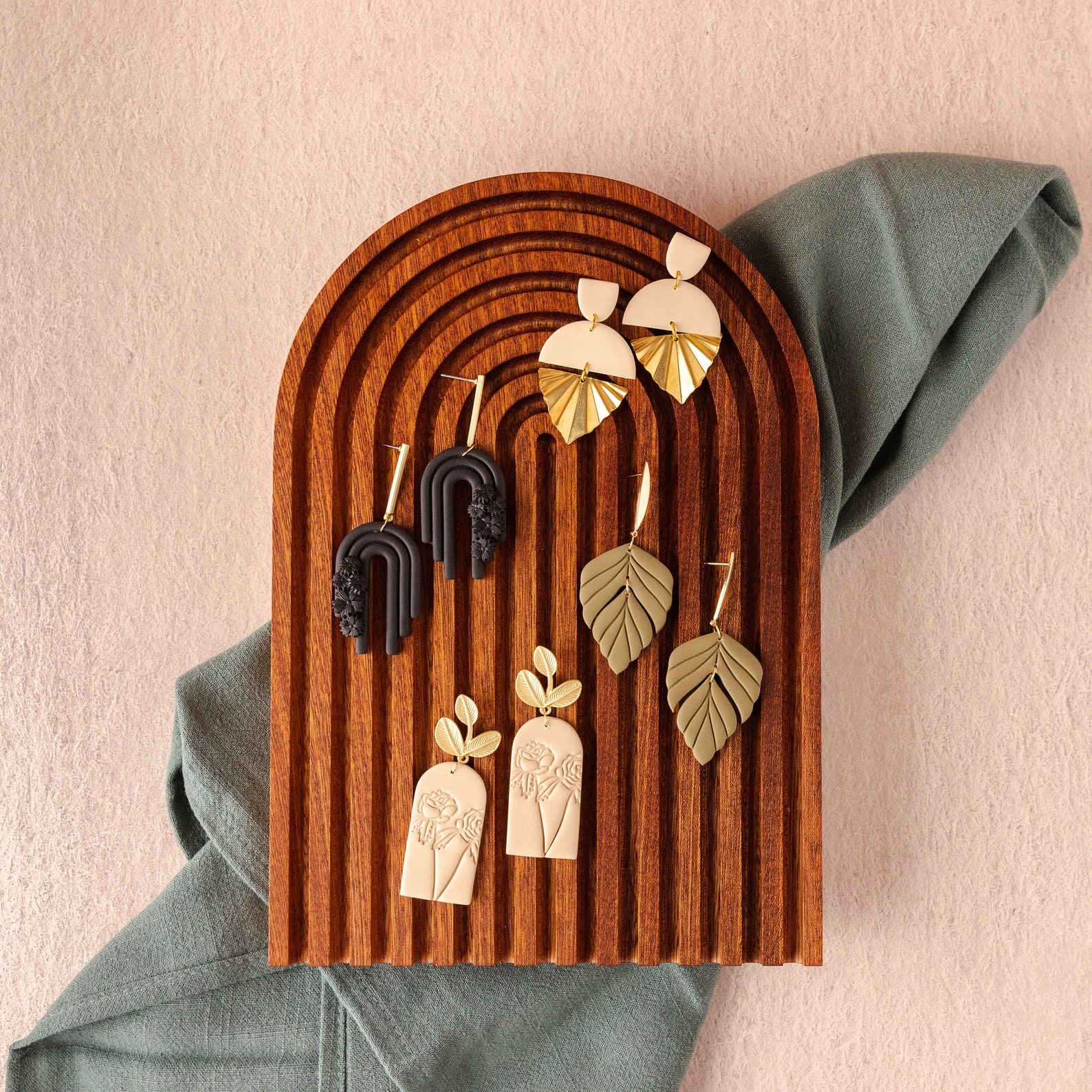 Rainbow Arch Tray | Boho Wooden Display in Sapele Maple or Teak | Home ...