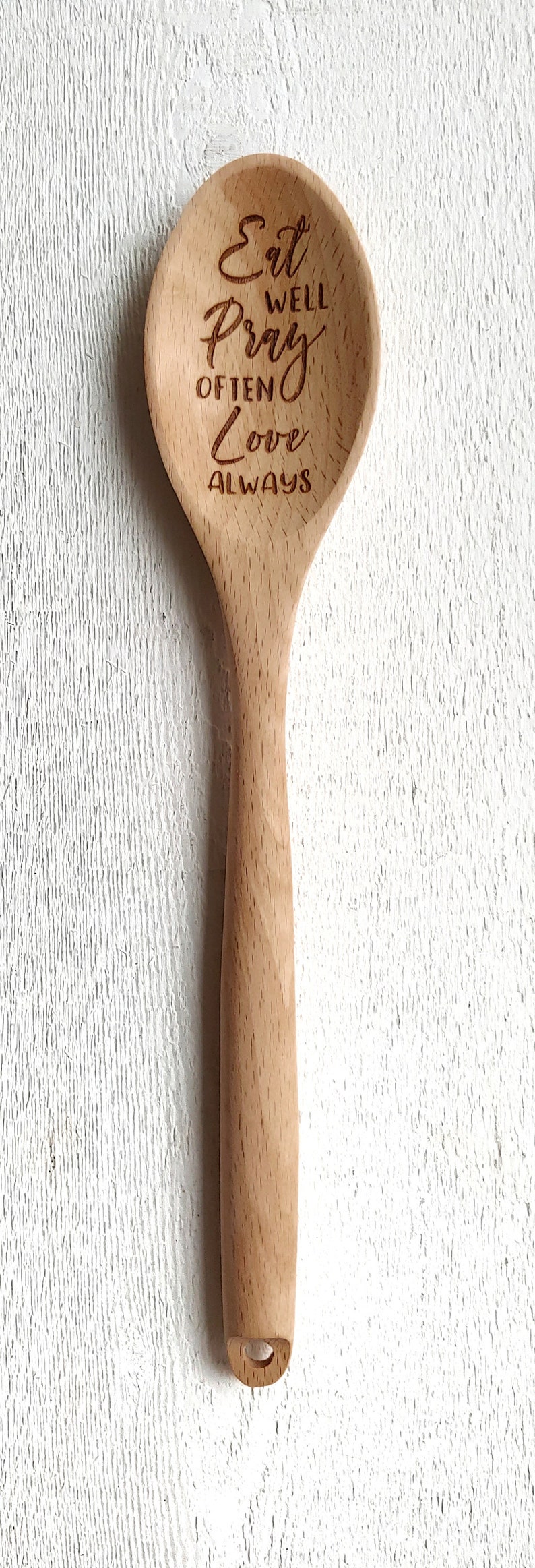 Eat Well Pray Often Love Always Wooden Spoon Eat Pray Love | Etsy