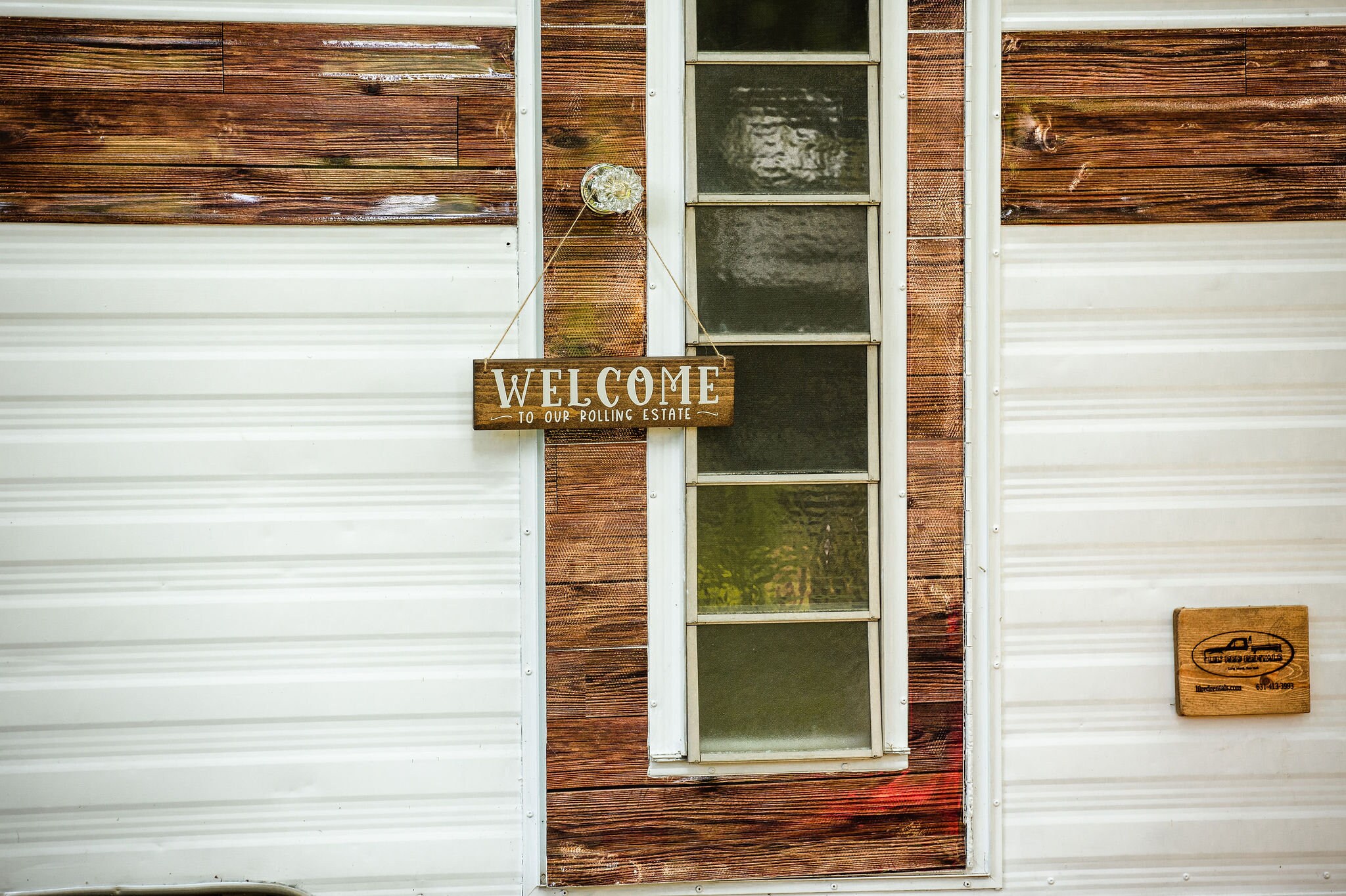 Welcome to Our Rolling Estate Sign | Hanging Wood Travel Weekend ...