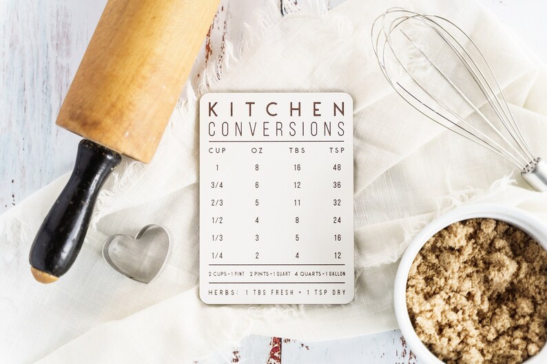 Kitchen Conversion Magnet White Kitchen Measurement - Etsy