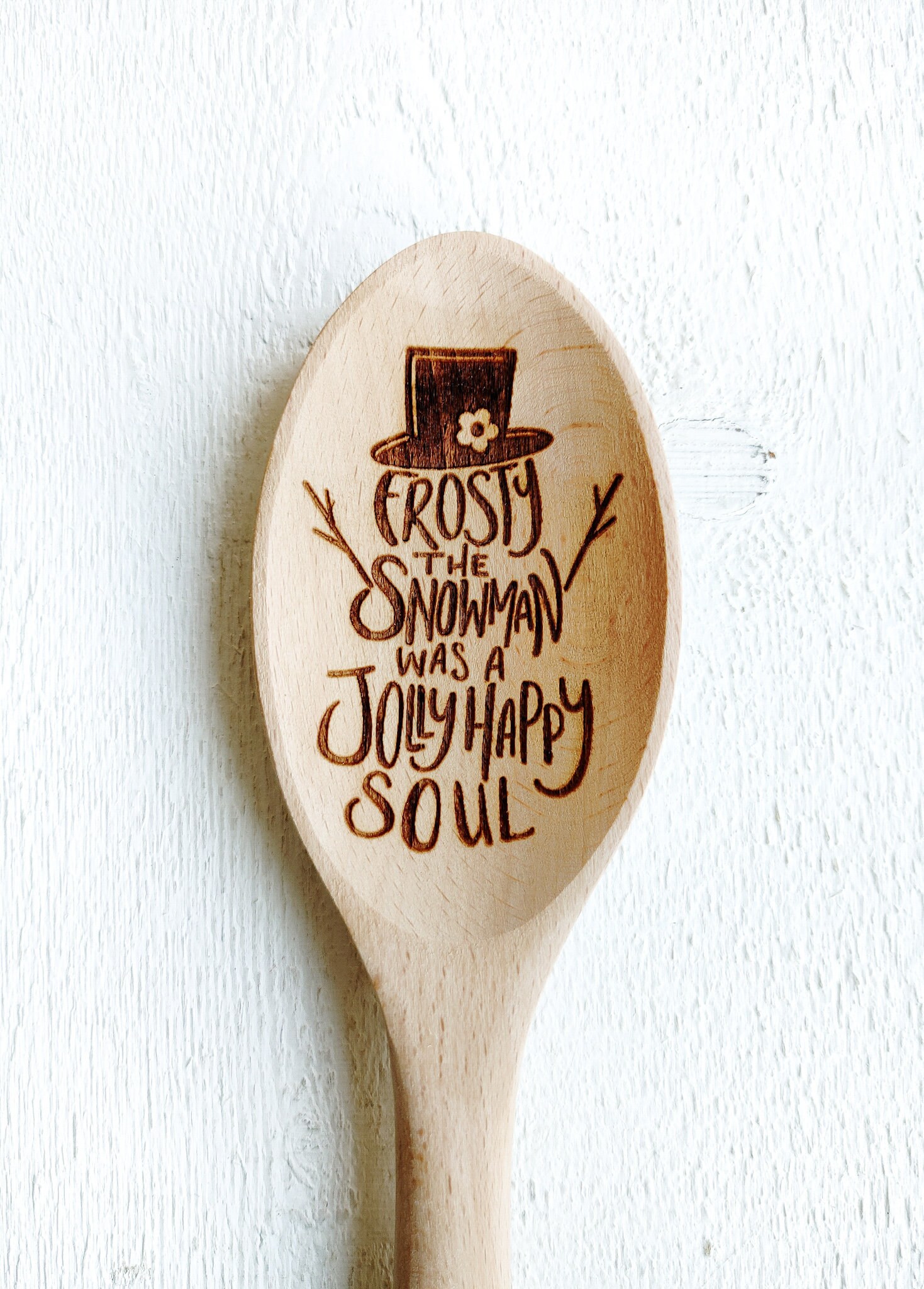 Frosty the Snowman Wooden Spoon | Laser Engraved Christmas Kitchen ...