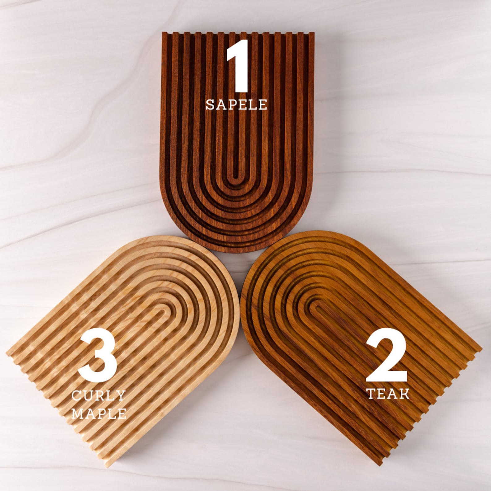 Rainbow Arch Tray | Boho Wooden Display in Sapele Maple or Teak | Home ...