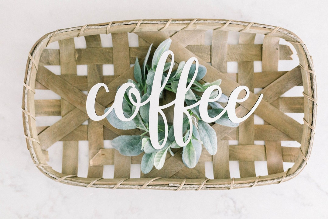 Coffee Sign | Coffee Word Cut Out | Coffee Cutout Farmhouse Sign for ...