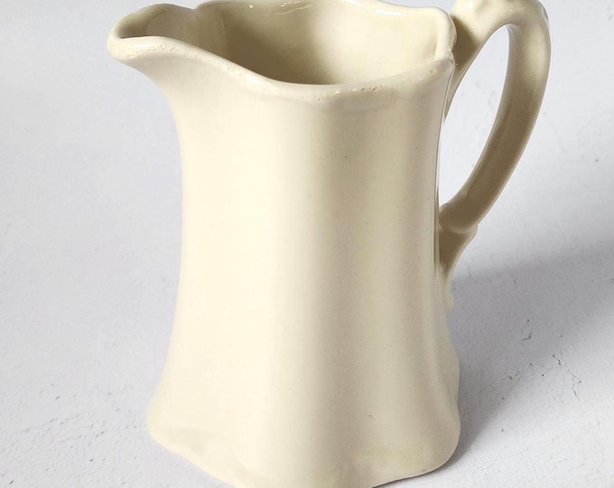 Vintage Acme Craftware Creamer Pitcher | Ivory Ceramic Farmhouse Style ...