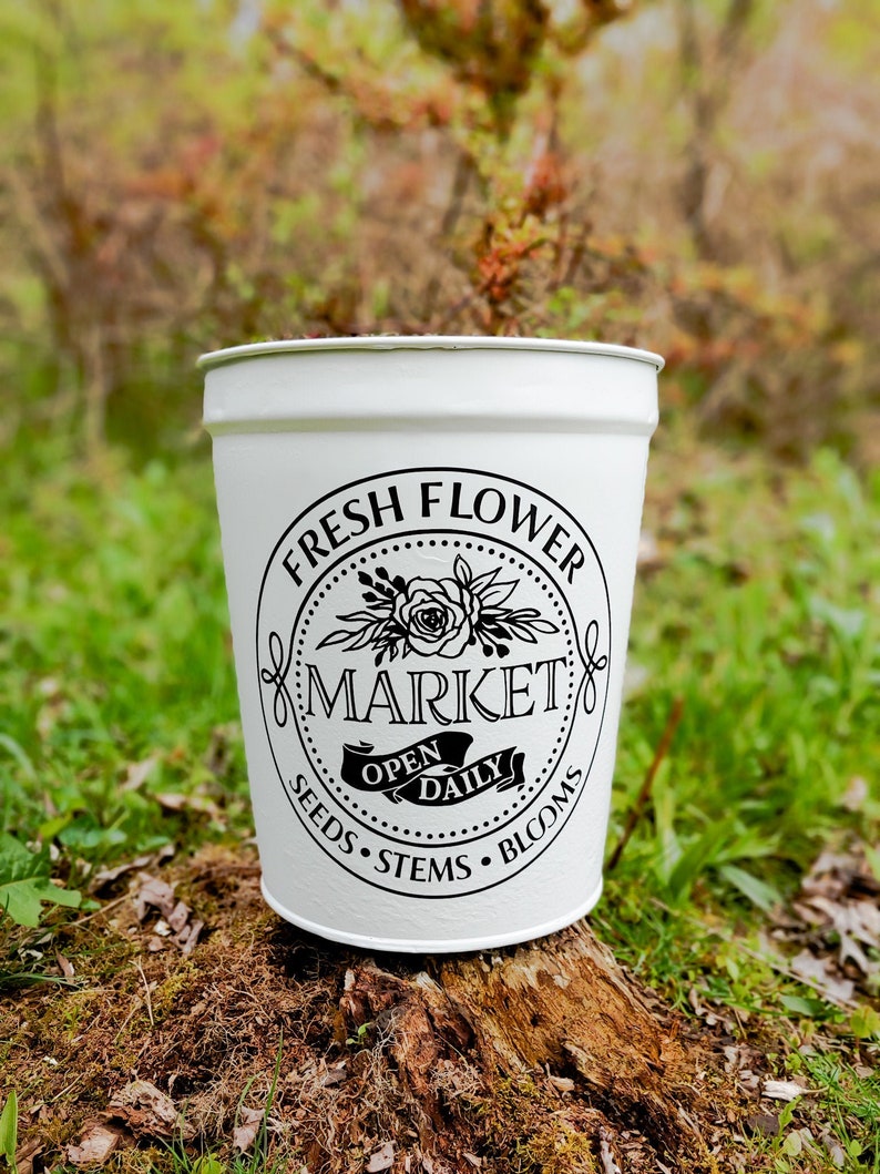 Fresh Flower Market Planter Bucket Spring and Summer Country - Etsy
