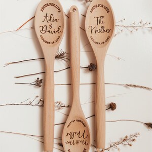 Personalized Wooden Spoon Recipe for Love | Baking Bridal Shower Gift ...