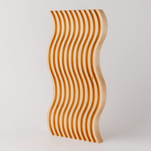 Long Maple Wood Wavy Board Display Modern Boho Decor | Serving Tray ...