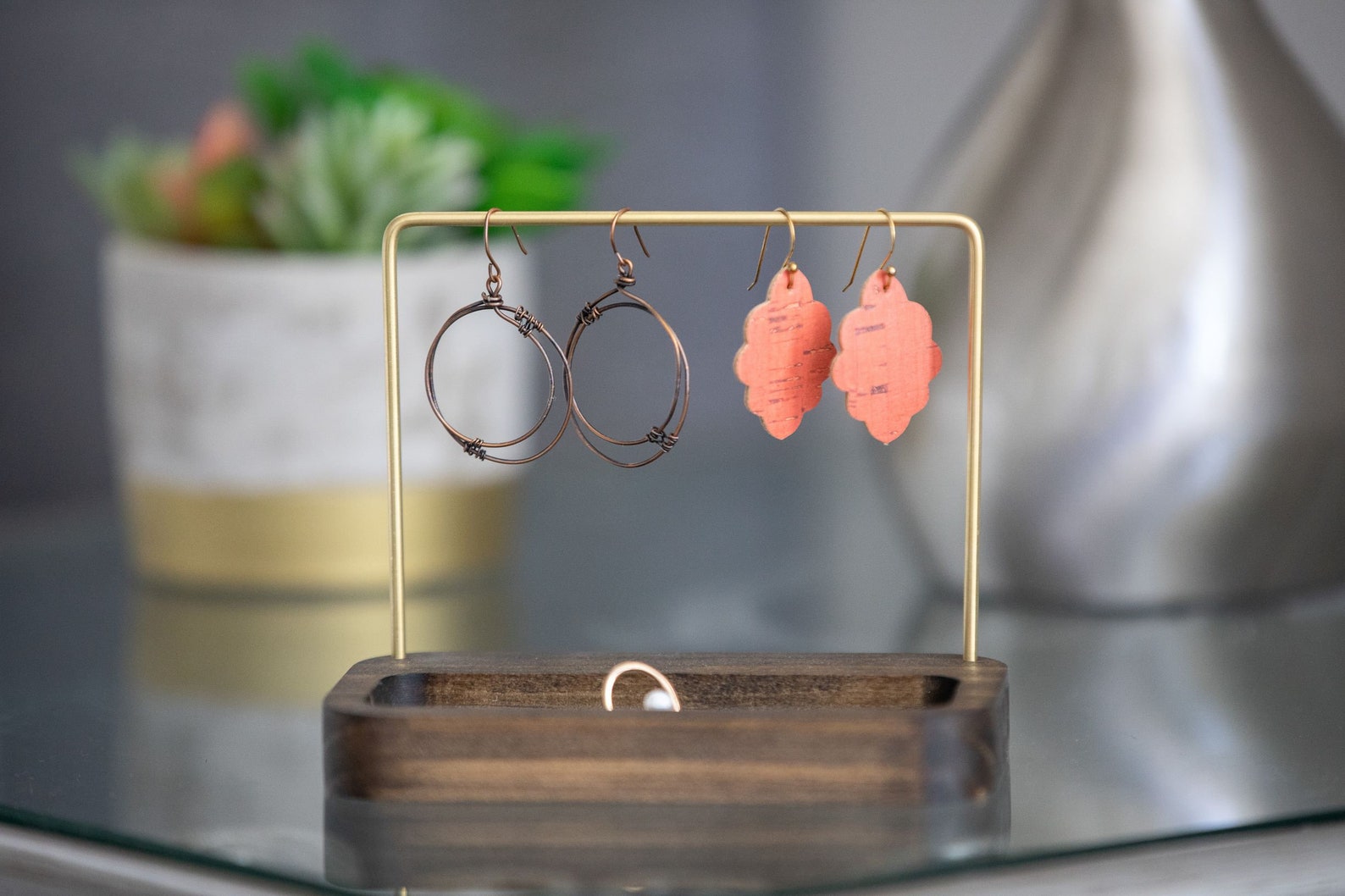 Small Earring and Ring Stand Modern Minimalist Jewelry | Etsy