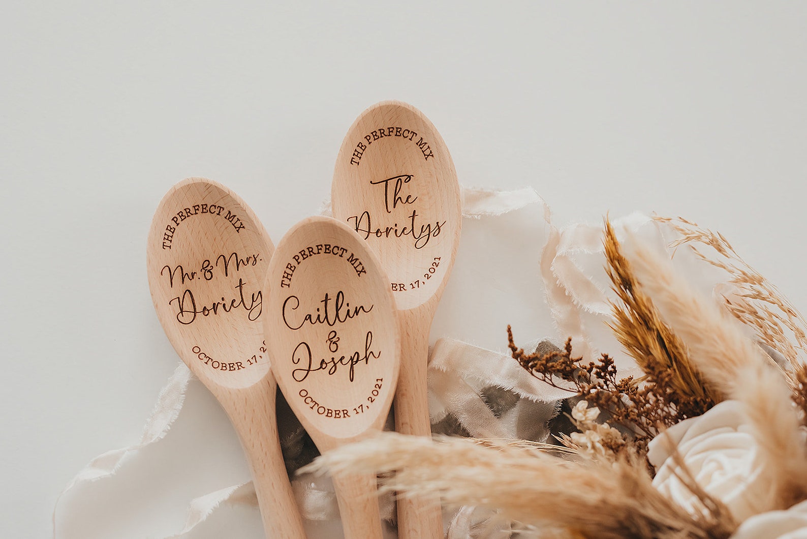 The Perfect Mix Spoon Personalized Custom Last Name Wedding | Etsy