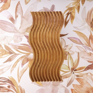 Long Teak Wood Wavy Board Display Modern Boho Decor Serving Tray Decor ...