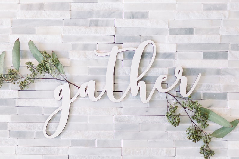 Gather Sign Gather Word Cut Out Gather Cutout Gather - Etsy