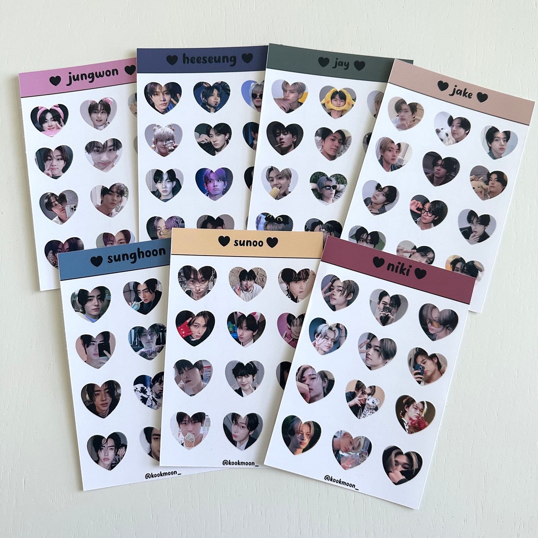 EN- Heart Sticker Sheets - Etsy