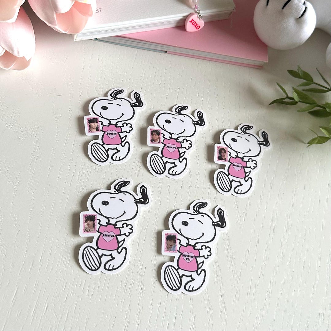 TXT Cute Pink Bias Stickers - Etsy