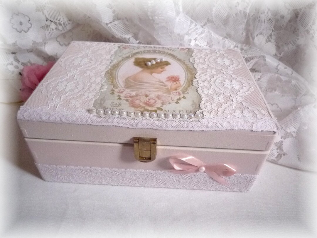 Jewelry Box, All in Refined Lace, Cozy, Shabby, Decorative, Storage Box ...