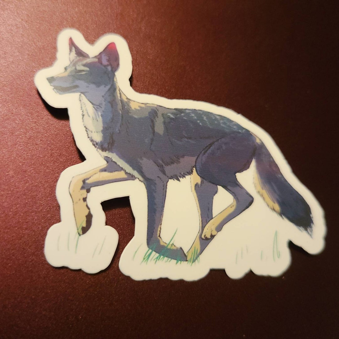 Coyote Vinyl Sticker - Etsy