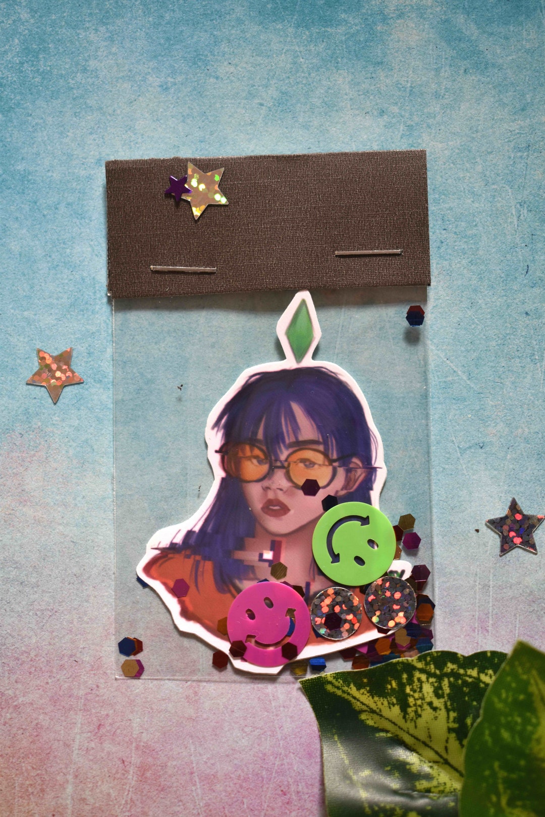 Vinyl Sticker - Sims Girlfriend | Glitchcore Sticker for Journaling - Etsy