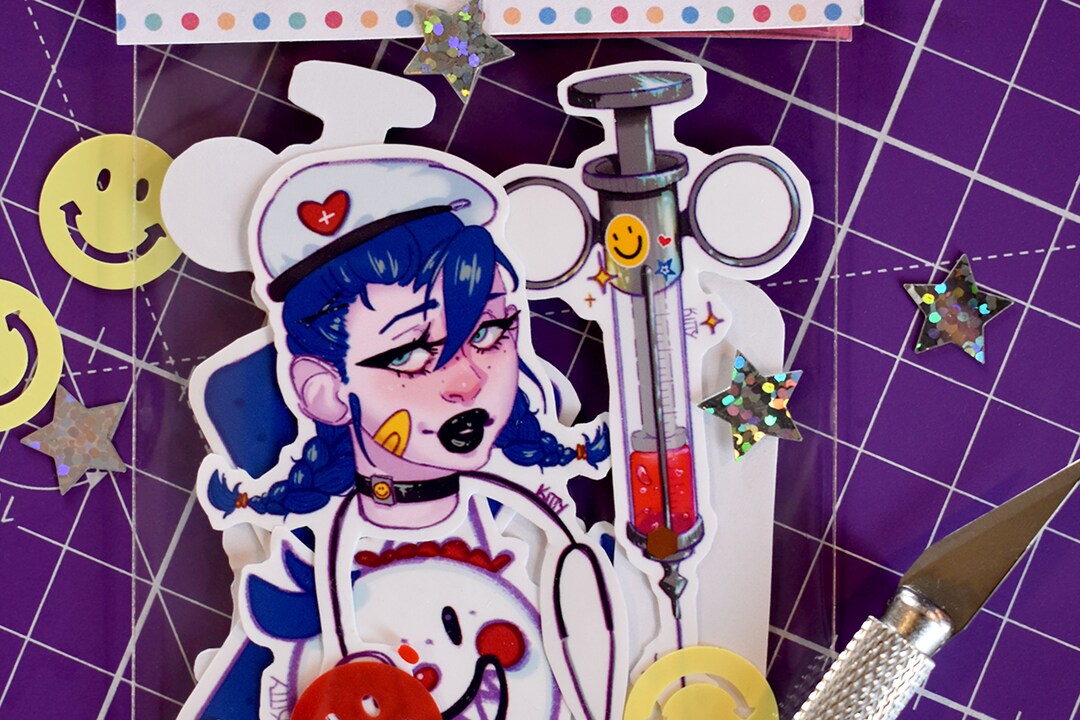 Clowncore Vinyl Stickers D0c Menhera Style Sticker Pack for Paper ...