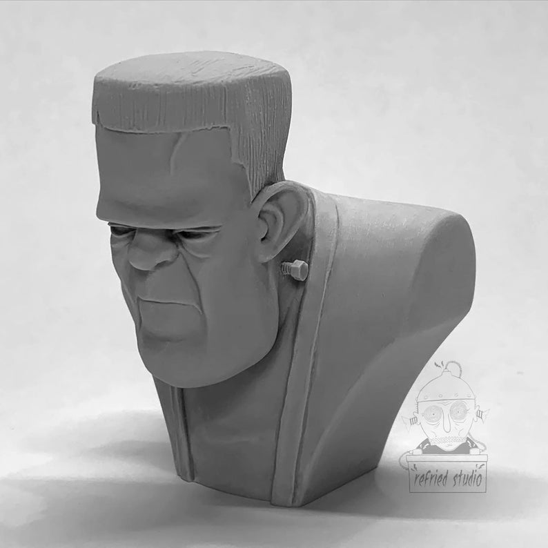Franky Frankenstein Unpainted Resin Bust, Resin Figure, Resin Casting ...