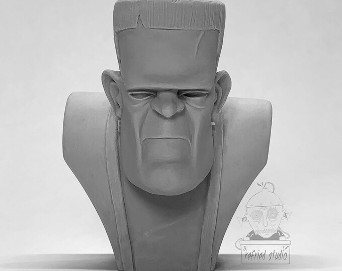 Franky Frankenstein Unpainted Resin Bust, Resin Figure, Resin Casting ...
