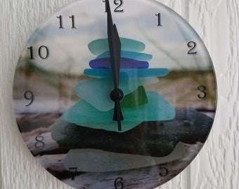 Sea Glass Clock - Etsy