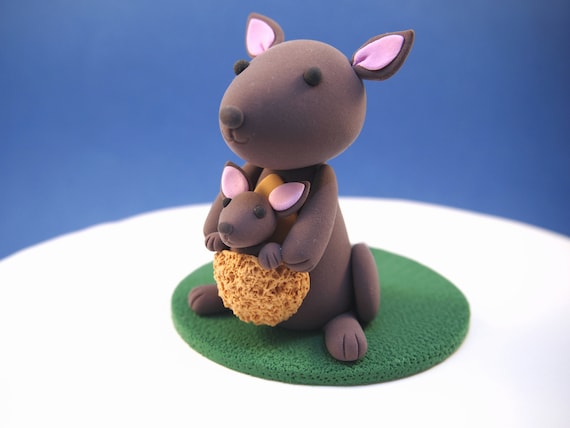 Kangaroo Cake Topper Australian Native Animal Clay Kangaroo - Etsy ...